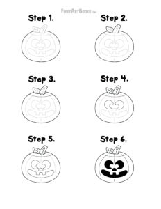 How To Draw A Silly Jack-O'-Lantern For Halloween - A Free Kid's ...