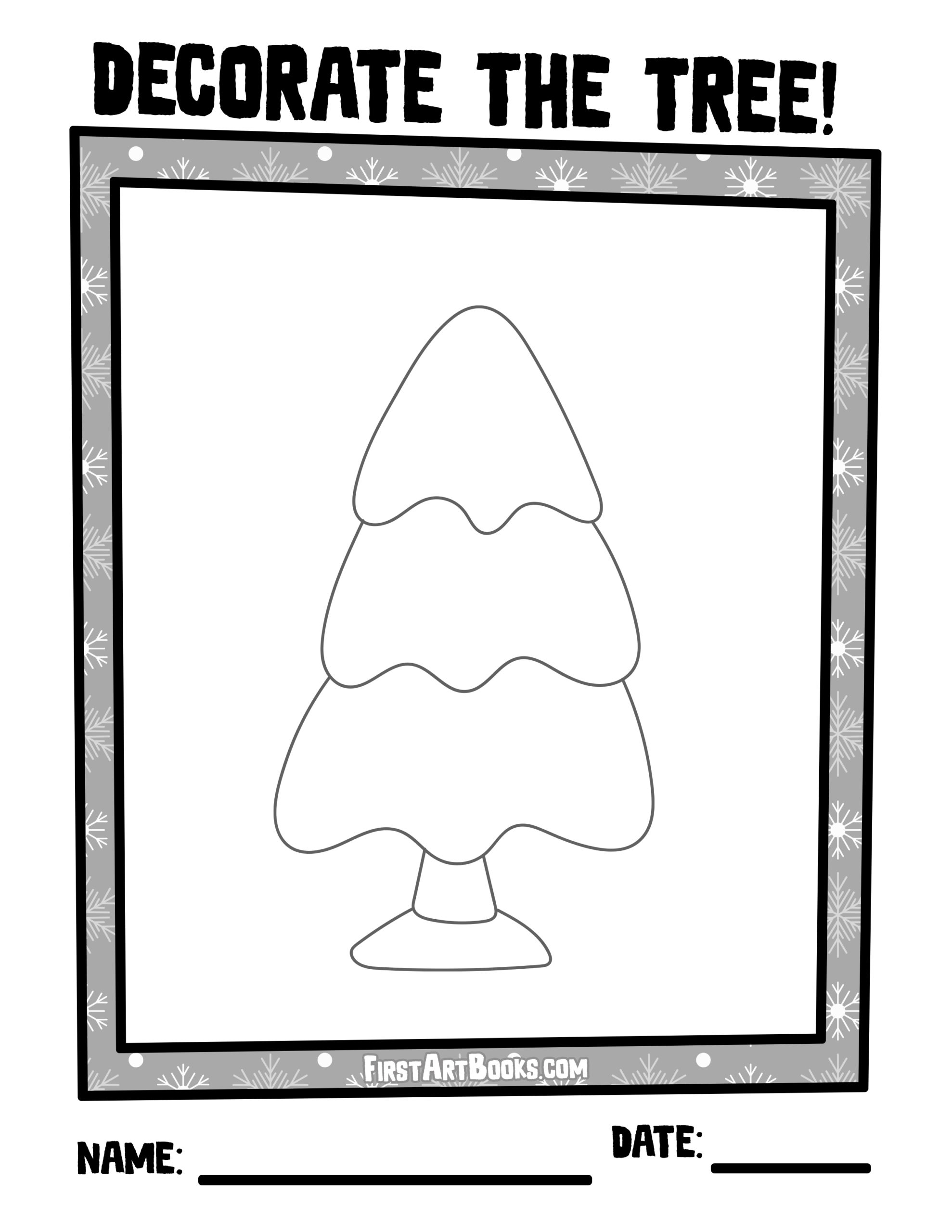 Decorate Your Christmas Tree - A Free Kid's Activity Page