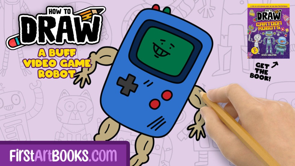 Trace Then Color This Cartoon Robot - A Free Kid's Activity Page