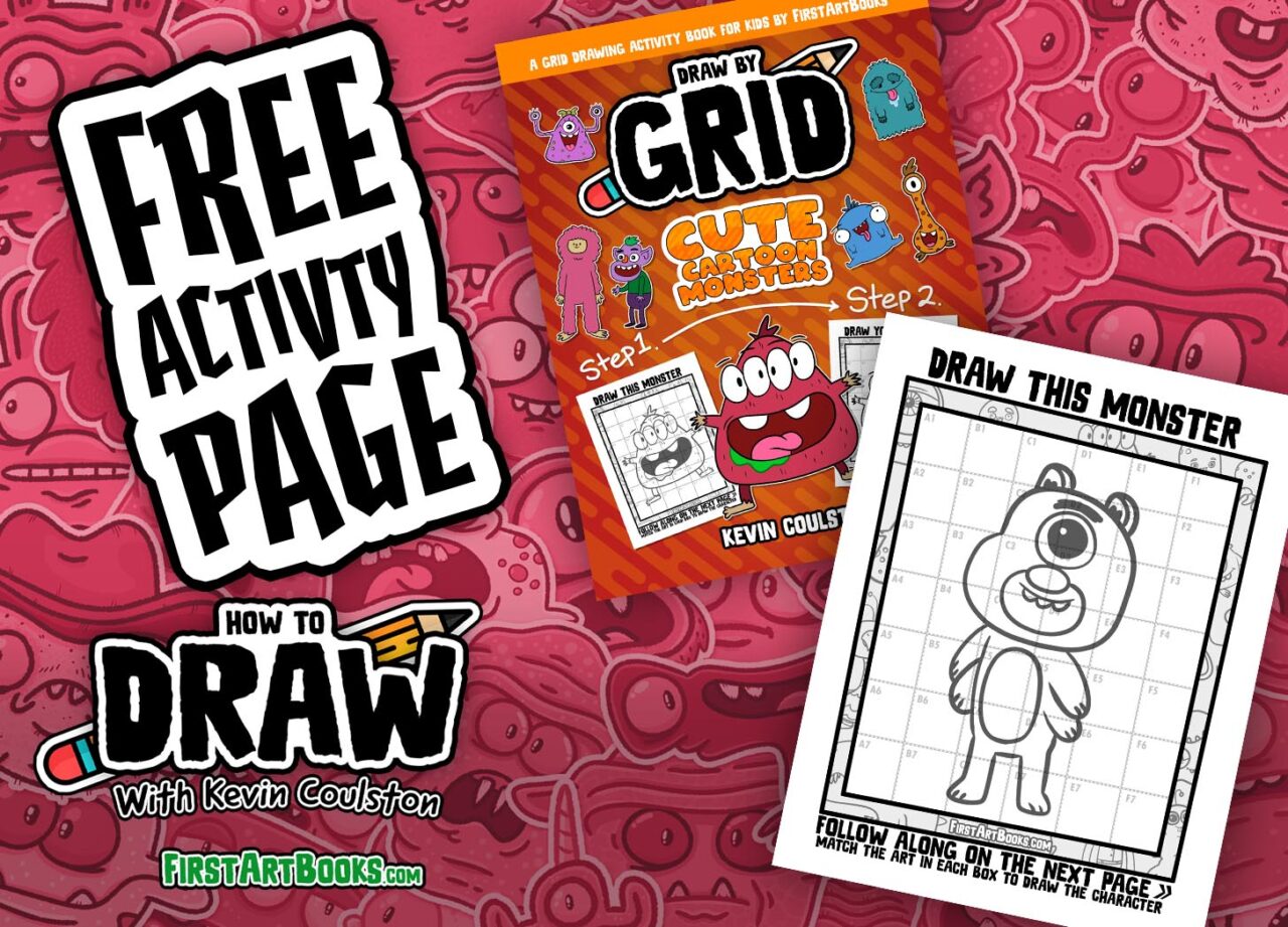 Free Activity Page: Cyclops Teddy Bear Monster Grid Drawing Exercise ...