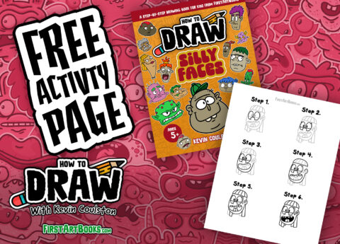 Free Activity Page: How To Draw A Cartoon Girl With A Big Smile | Step ...