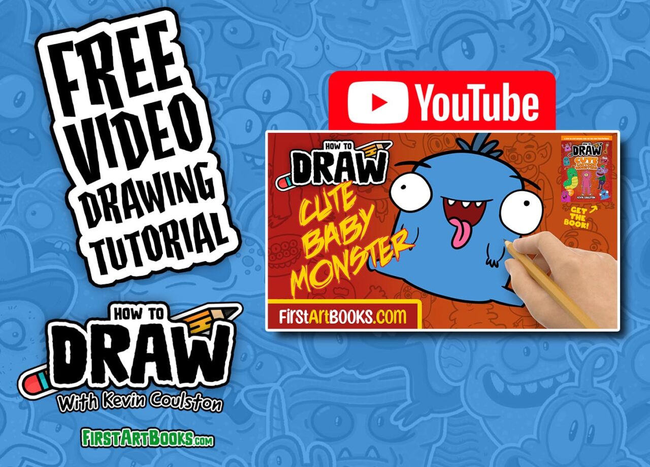 Video Drawing Tutorial: How To Draw A Baby Monster In 7 Minutes | From ...
