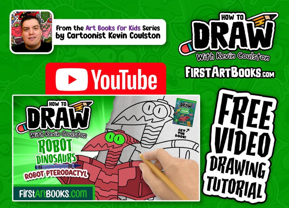 *NEW* Video Drawing Tutorial: How To Draw A Robot Pterodactyl | Fun ...