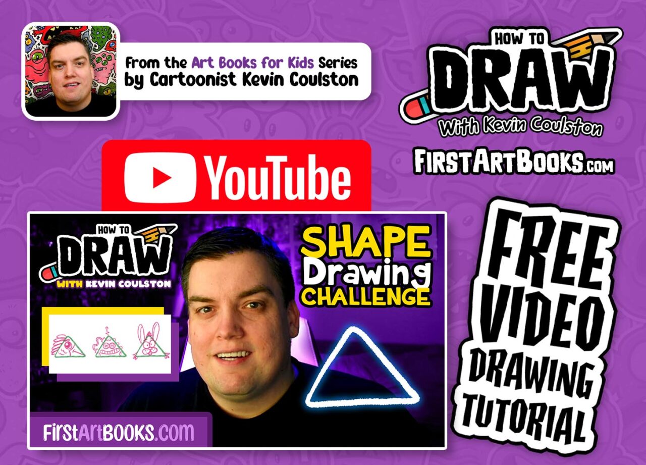 Video Drawing Tutorial: Shape Drawing Challenge #4 | Turn Shapes Into ...