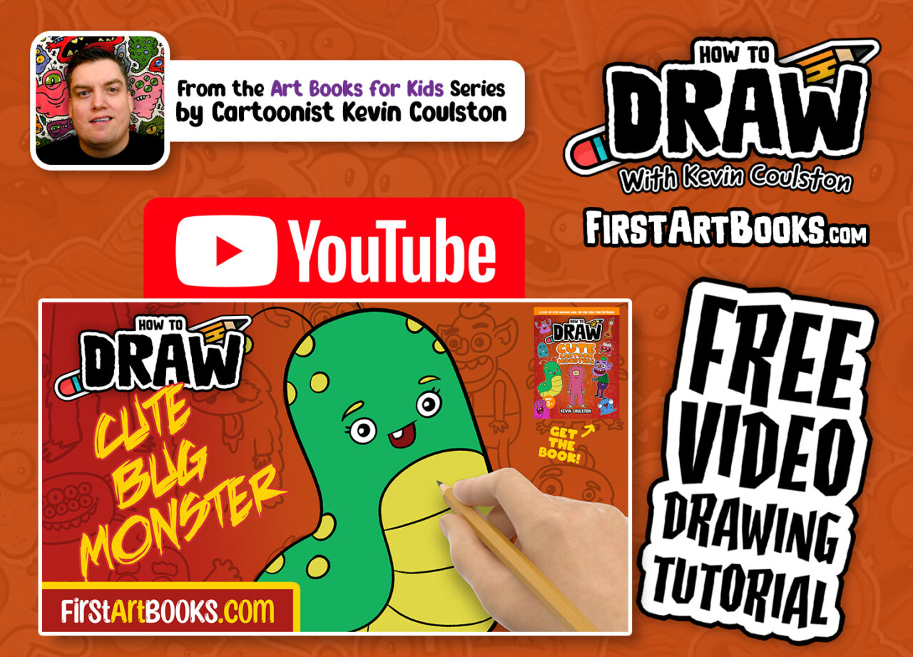 Video Drawing Tutorial: How To Draw A Cute Bug Monster In 8 Minutes ...